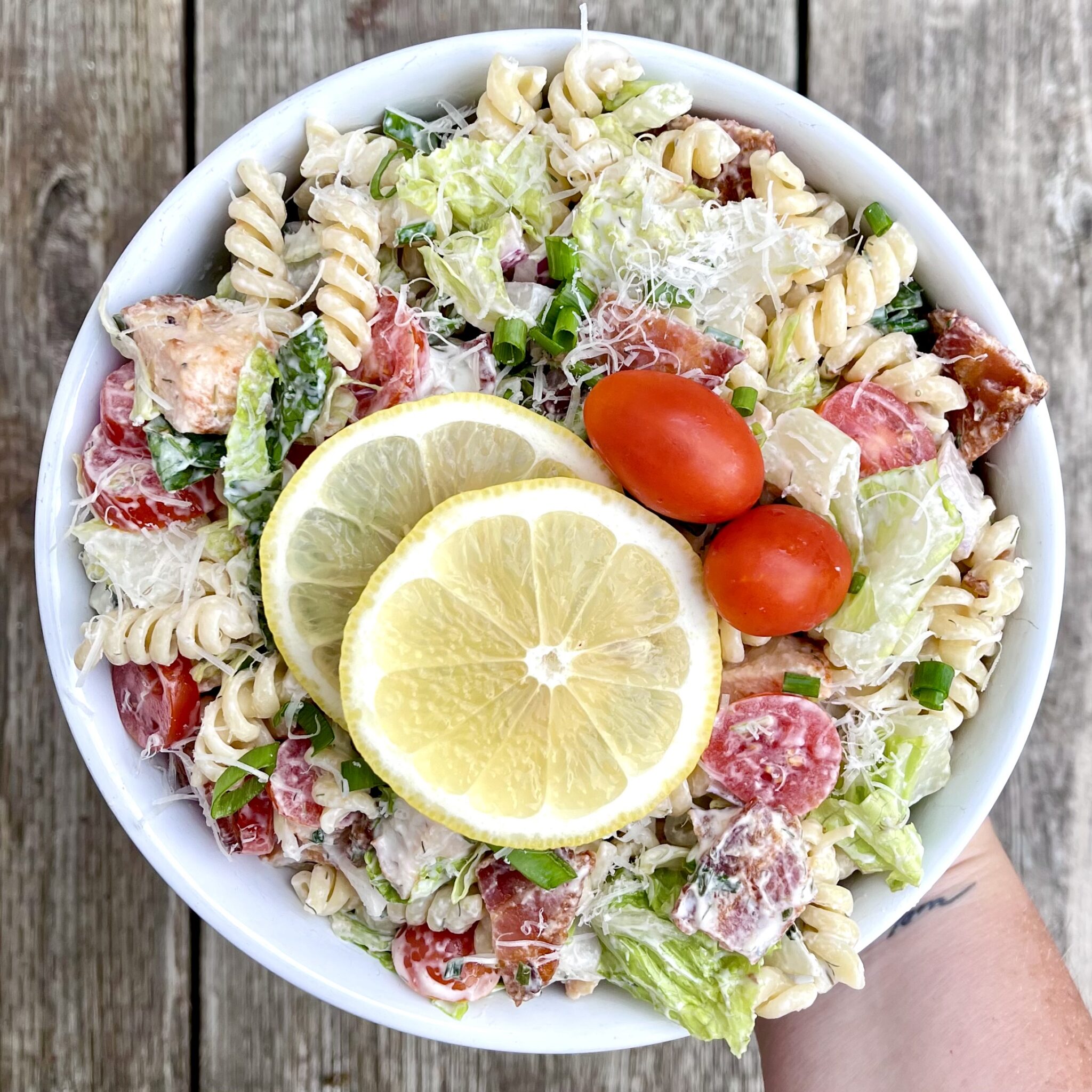 Chicken Caesar Pasta Salad - Diana's Delish Dishes