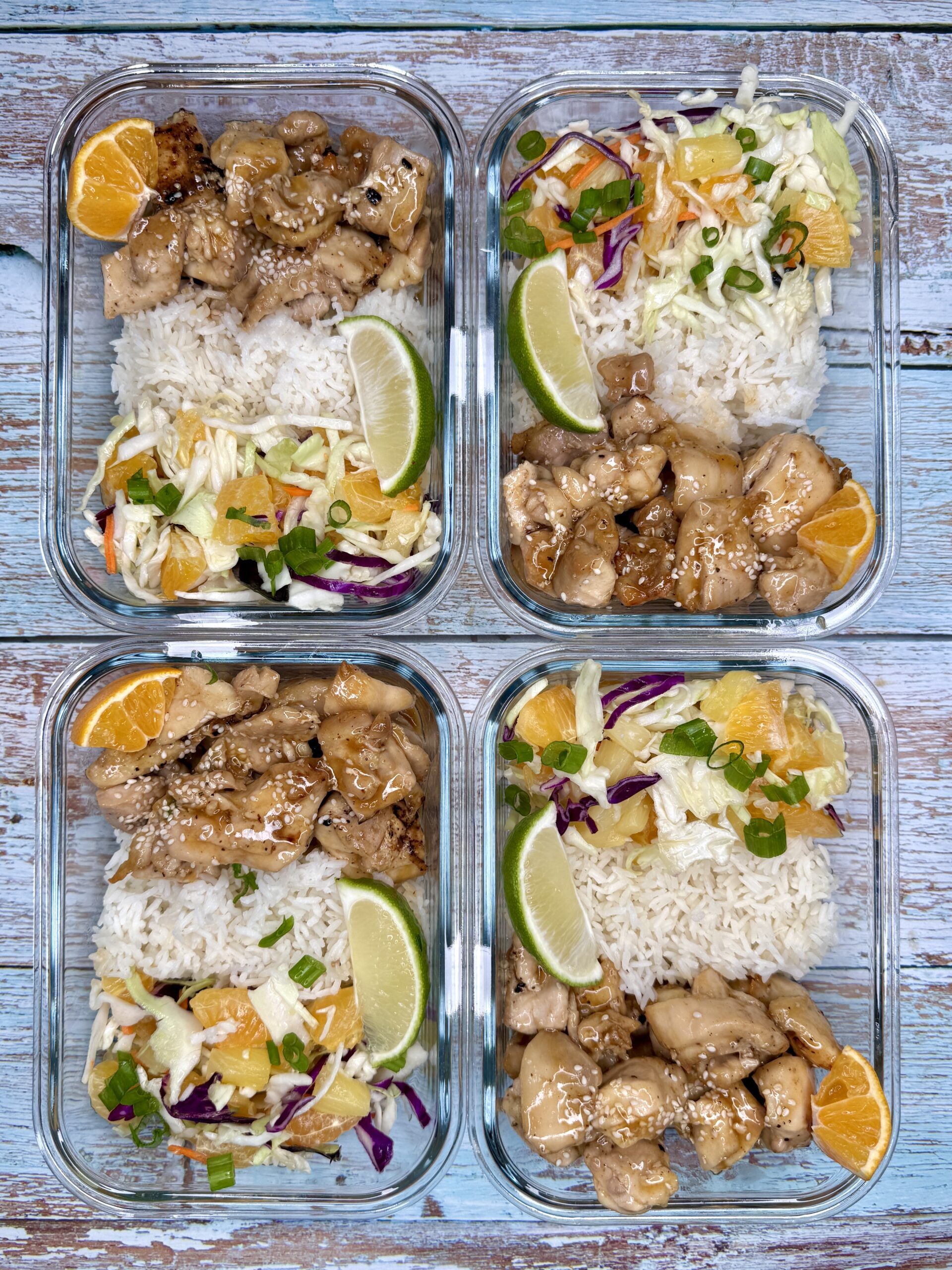 Healthy Orange Ginger Chicken Meal Prep Bowls